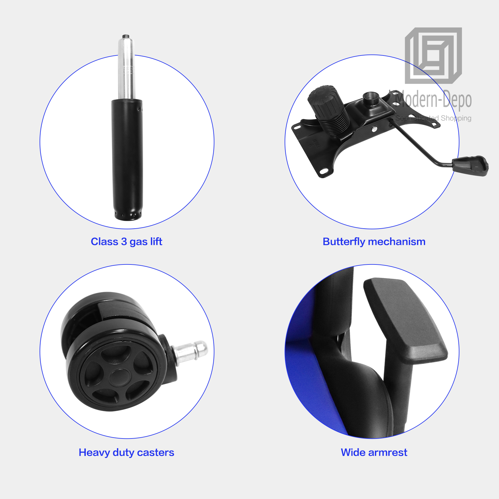 Gaming Chair Extra Resiliency Foam Seat Cushion Office Chair with ...